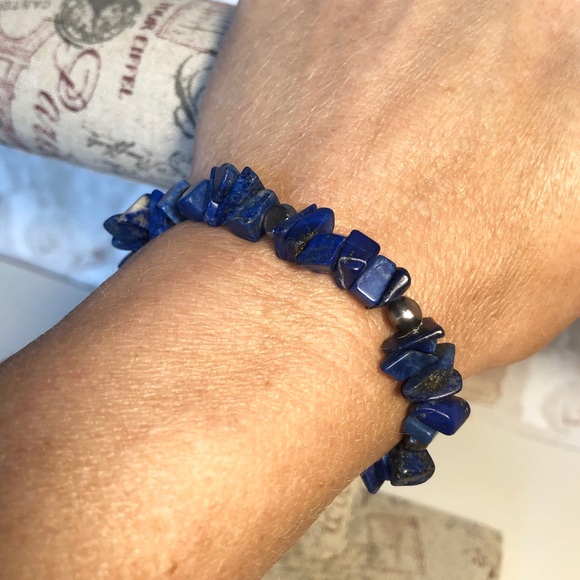 Jewelry | Classic 8s Cobalt Blue Stone Stretchy Bracelets | Poshmark